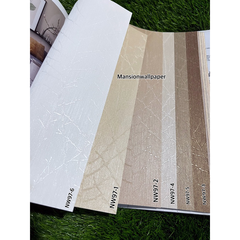 Jual Wallpaper Dinding Polos Tekstur Ranting Serat Putih Cream Coklat ...