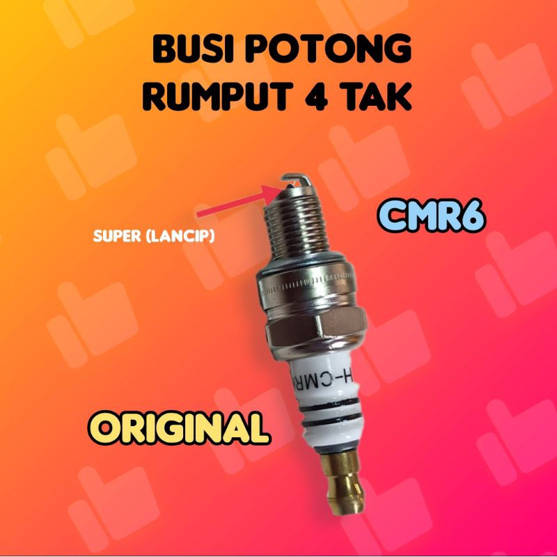 Jual Busi / sprak plug mesin potong rumput 4 TAK (GX35 GX31) super CMR6 - gendong - 4tak ...