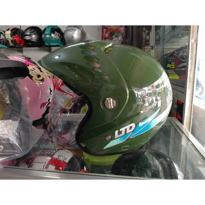 Jual helm Ltd gix hijau army abu glossy SNI standard nasional Indonesia ...