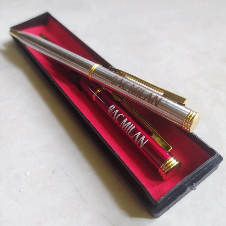 Jual BALLPOINT AC MILAN | PEN STAINLESS CUSTOM MILANISTI | Shopee Indonesia