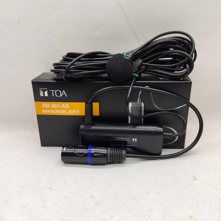 Jual mik jepit mic imam microphone clip on toa zm361as pakai jack xlr ...
