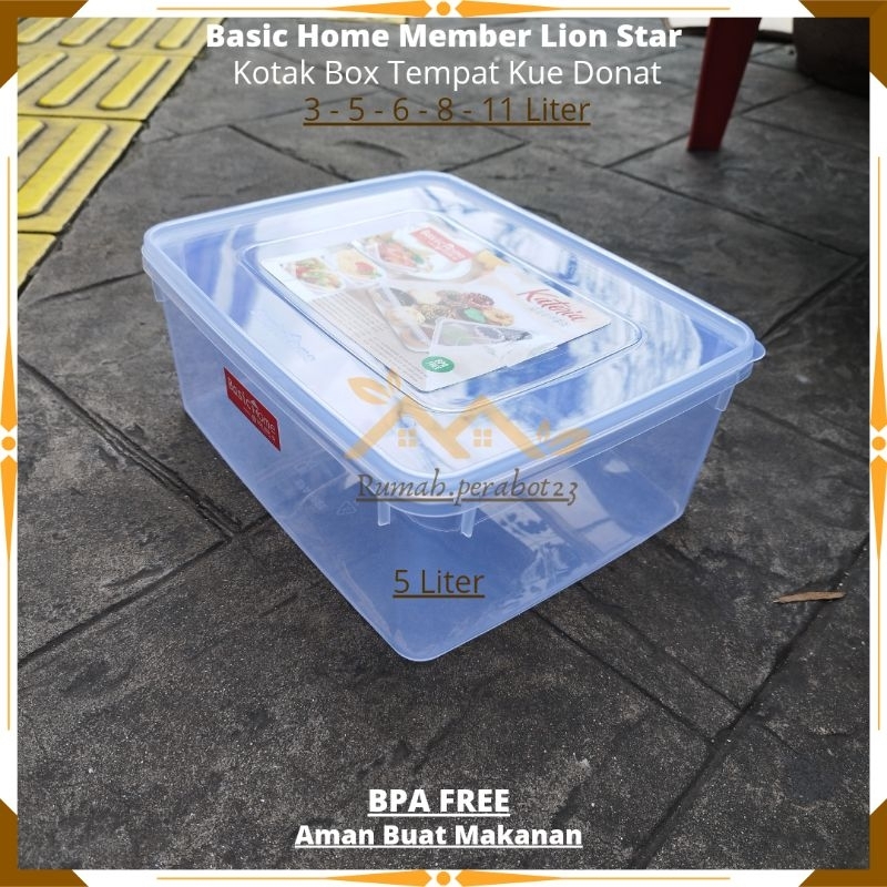 Jual Basic Home Member Lion Star Box Kotak Penyimpanan Tempat Kue Donat 3 - 4 - 5 - 6 - 8 - 11 ...