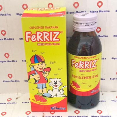 Jual Ferriz Sirup Rasa Strawberry 100 ml - Untuk Kebutuhan Zat Besi ...