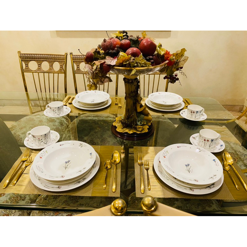 Jual Dinner Set Saint James Rachel Baker Meadow Flower 20 Pcs Mewah ...