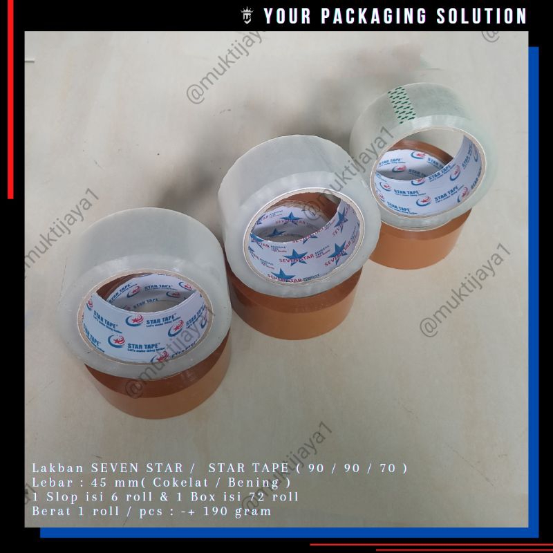 Jual LAKBAN SEVEN STAR / STAR TAPE | Shopee Indonesia