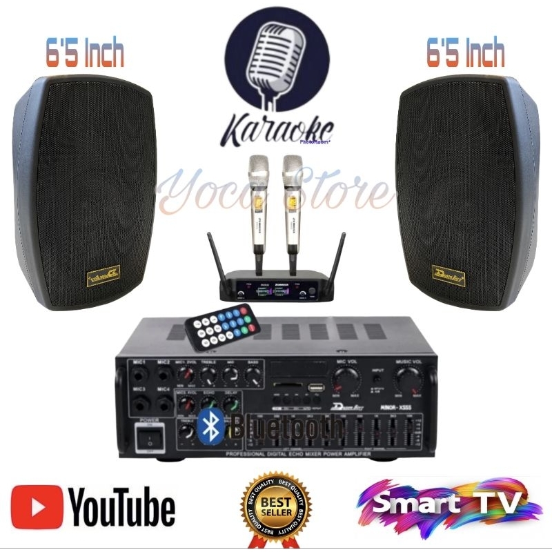 Jual Paket Mini Karaoke Smart Tv Youtube Dusenberg 6'5 Inch 2 Mic ...