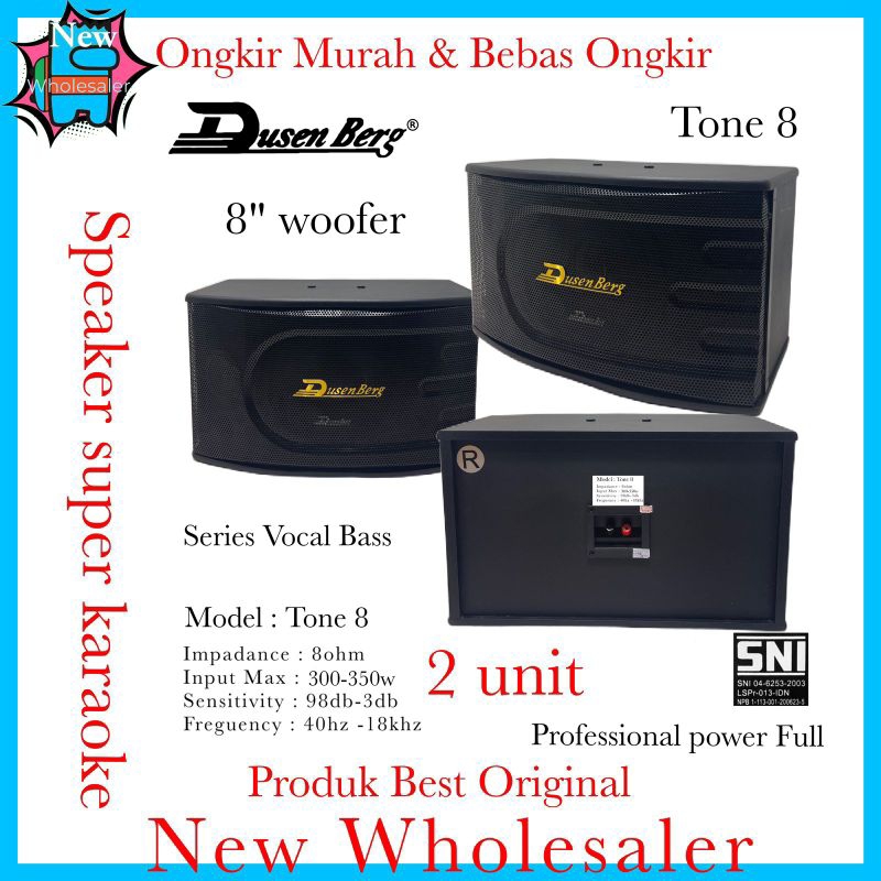 Jual speaker Pasif 8 inch karaoke Dusenberg tone 8 original resmi Sni 2 tahun | Shopee Indonesia