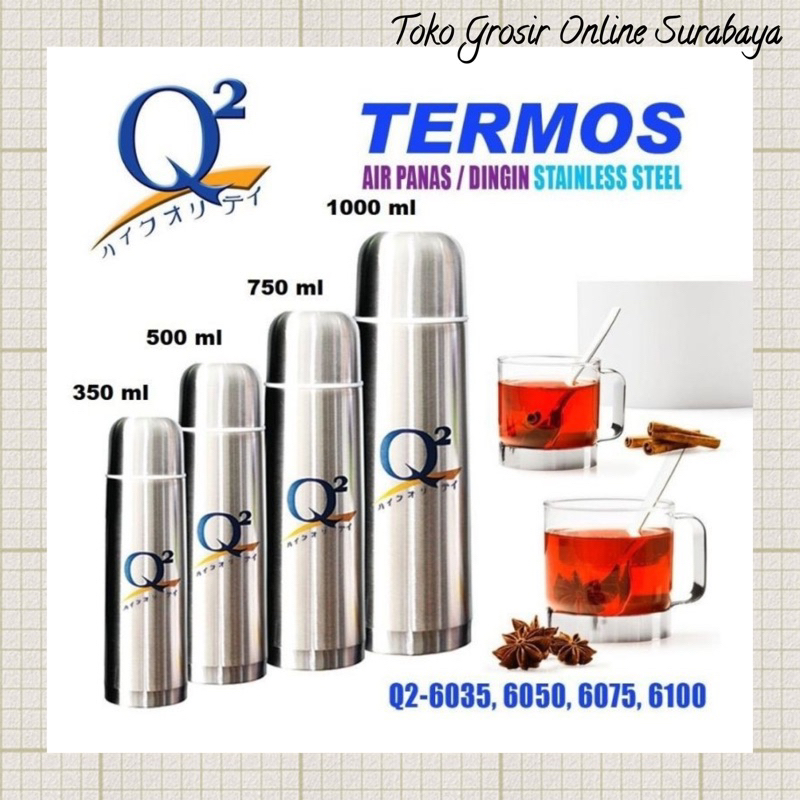 Jual Termos Kapsul Air Panas Dingin Stainless Steel merek Q2 | Shopee ...