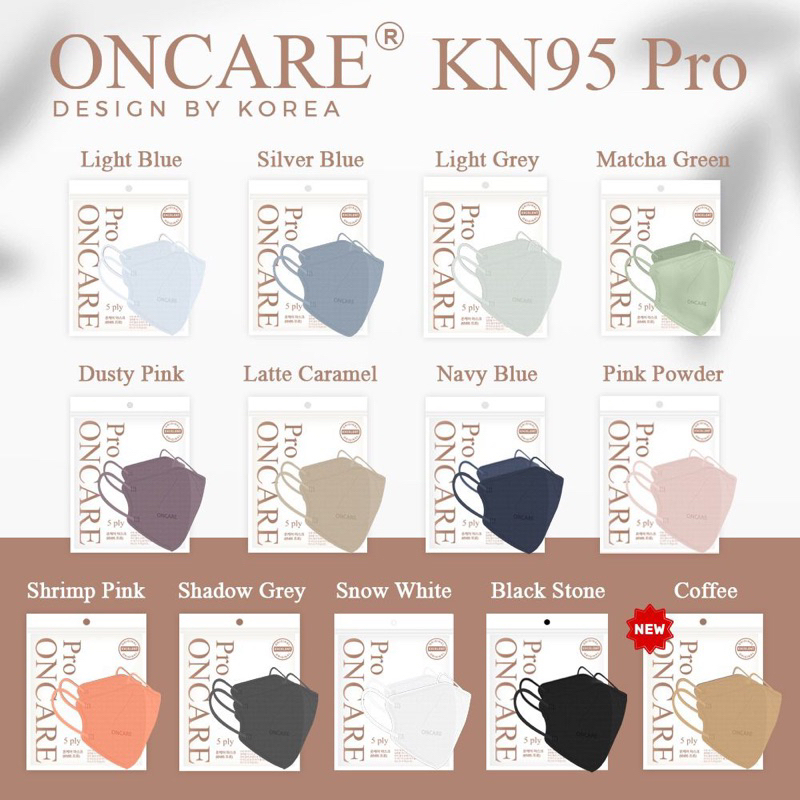 Jual ONCARE KN95 PRO Masker Korea Masker 5 PLY Earloop Mirip Pokana ...