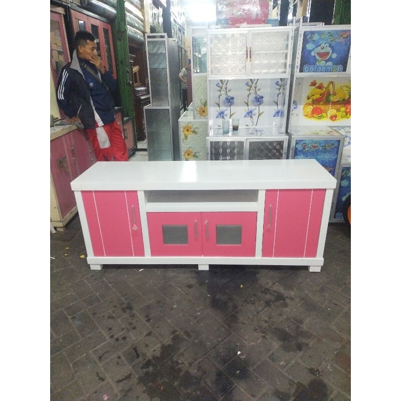 Jual BUPET MINIMALIS KAYU UKURAN PANJANG 160CM TINGHI 70CM WARNA PING ...