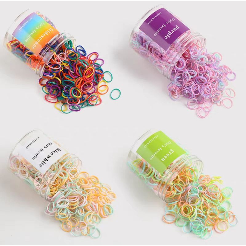 Jual Ikat Rambut Anak Kemasan Tabung Botol Model Jepang Full Color ...