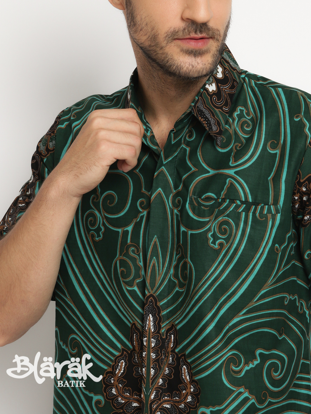 Jual BLARAK - Baju Batik Pria Aswangga Hijau | Shopee Indonesia
