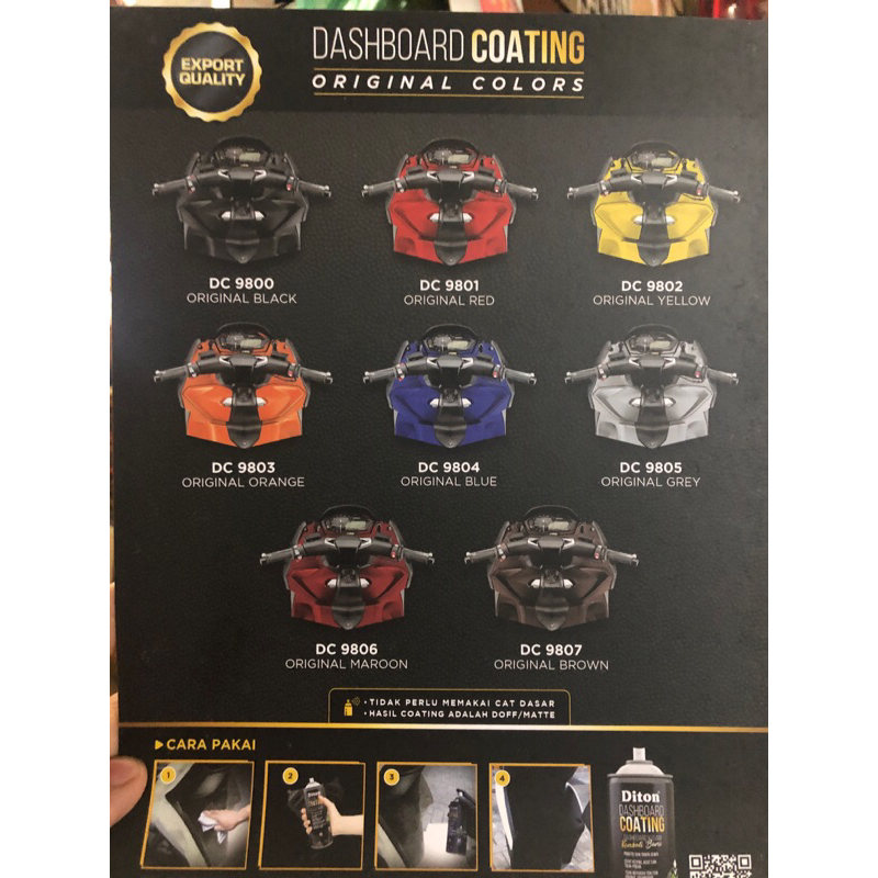Jual Cat Semprot Dashboard Coating Original Colors Yellow 9802 Orange ...