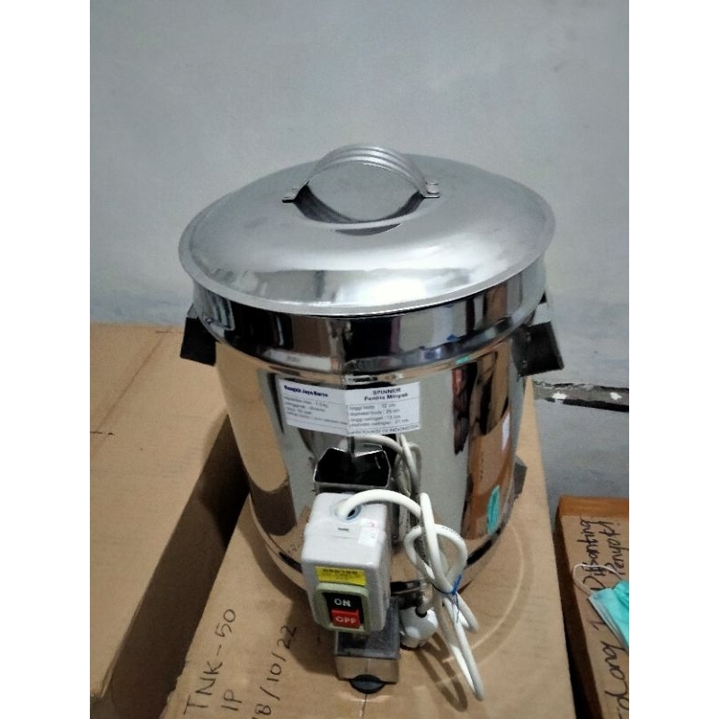 Jual MESIN PENIRIS MINYAK/SPINER 2kg 4-5Ltr PLAT STAINLIS TEBAL 1MILI ...