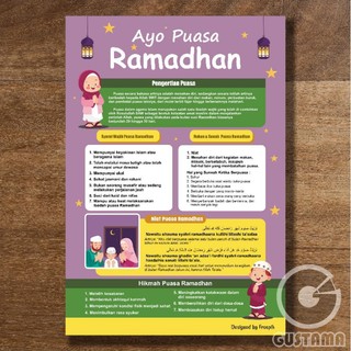 Jual Poster Ayo Puasa, Poster Ramadhan Islami Laminasi A3 | Shopee ...