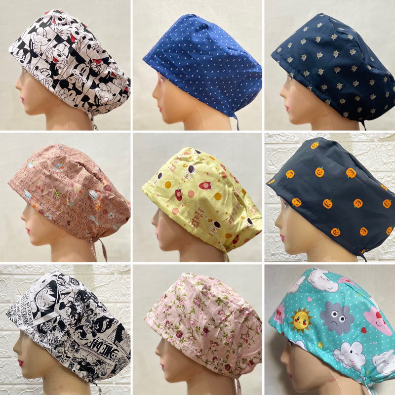 Jual Topi Medis Hair Cap Surgical Cap Topi operasi head cap medis ...