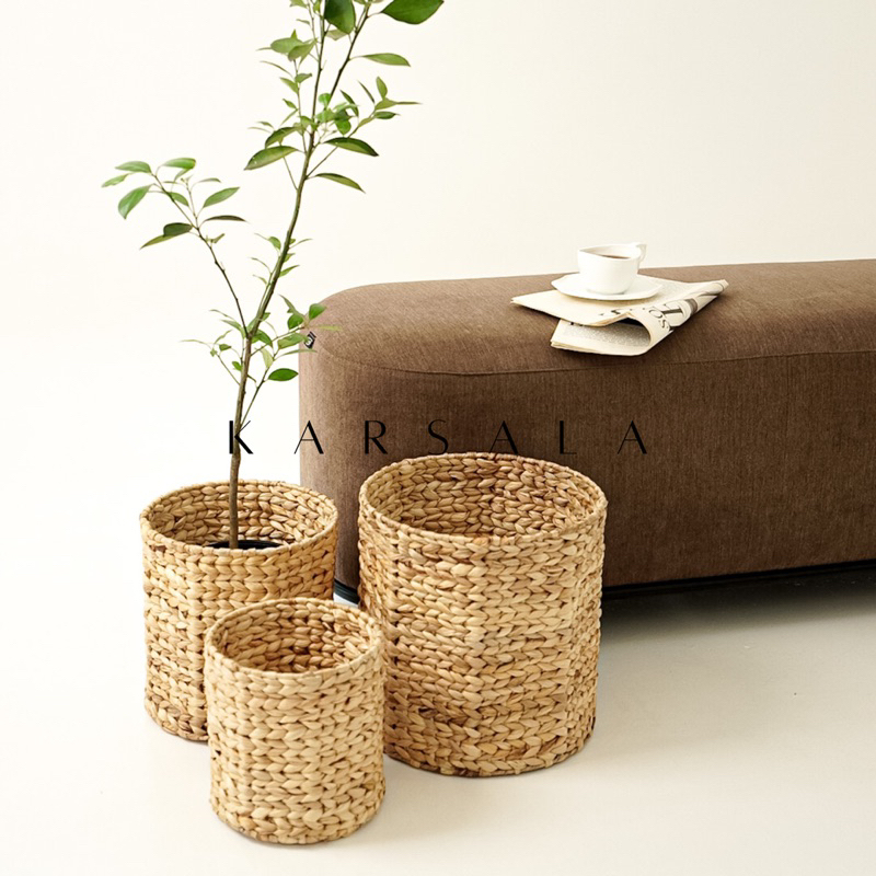 Jual KARSALA Nea Mini Basket | Cover Pot | Vas Bunga Anyaman Eceng ...