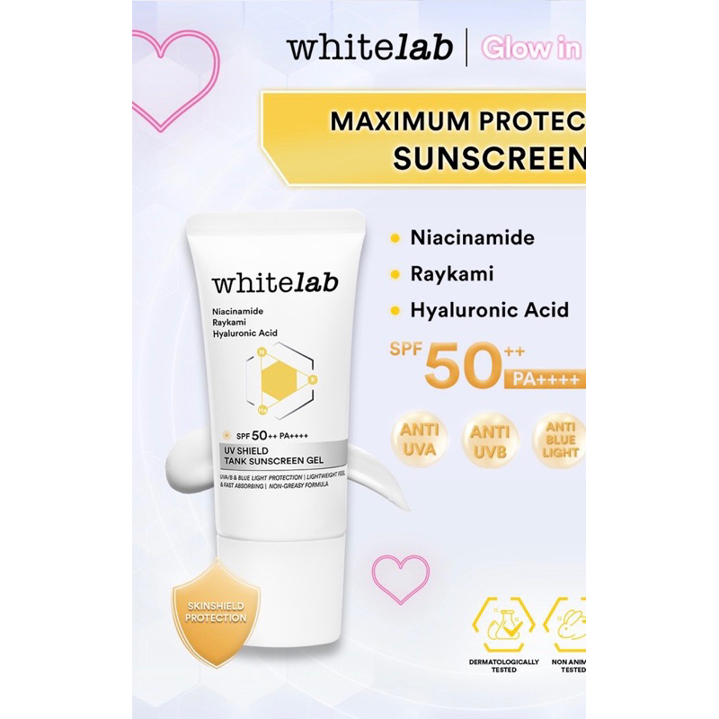 Jual Whitelab Sunscreen SPF 50++ Gel UV Shield Tank PA++++ | Shopee ...