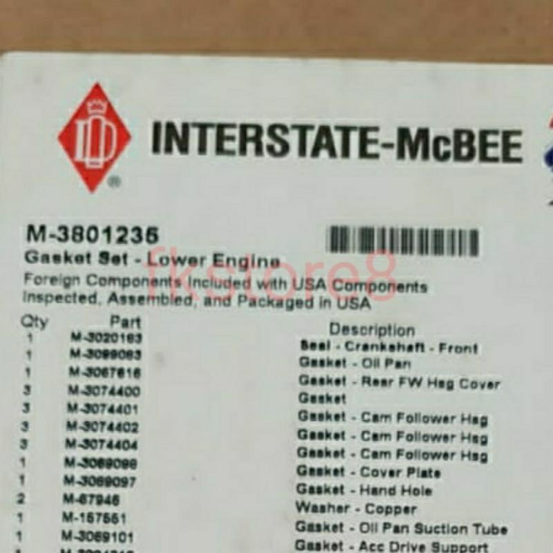 Jual Packing Set Cummins NTA855 / Gasket Set NTA 855 Upper+Lower Mcbee | Shopee Indonesia