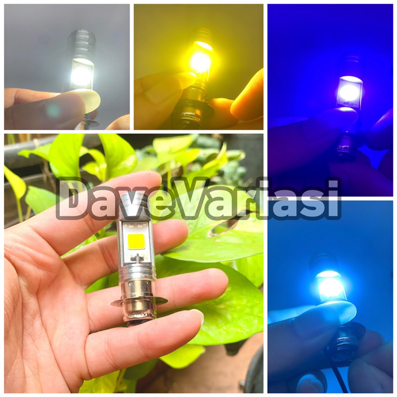 Jual Lampu Depan Led 2 Sisi H6 AC / DC 12-24v 8w Motor Bebek Matic Vario mio Beat Supra Satria ...