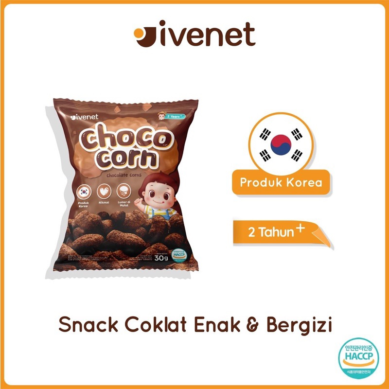 Jual Ivenet Choco Corn 30 gr Snack Anak Korea | Shopee Indonesia