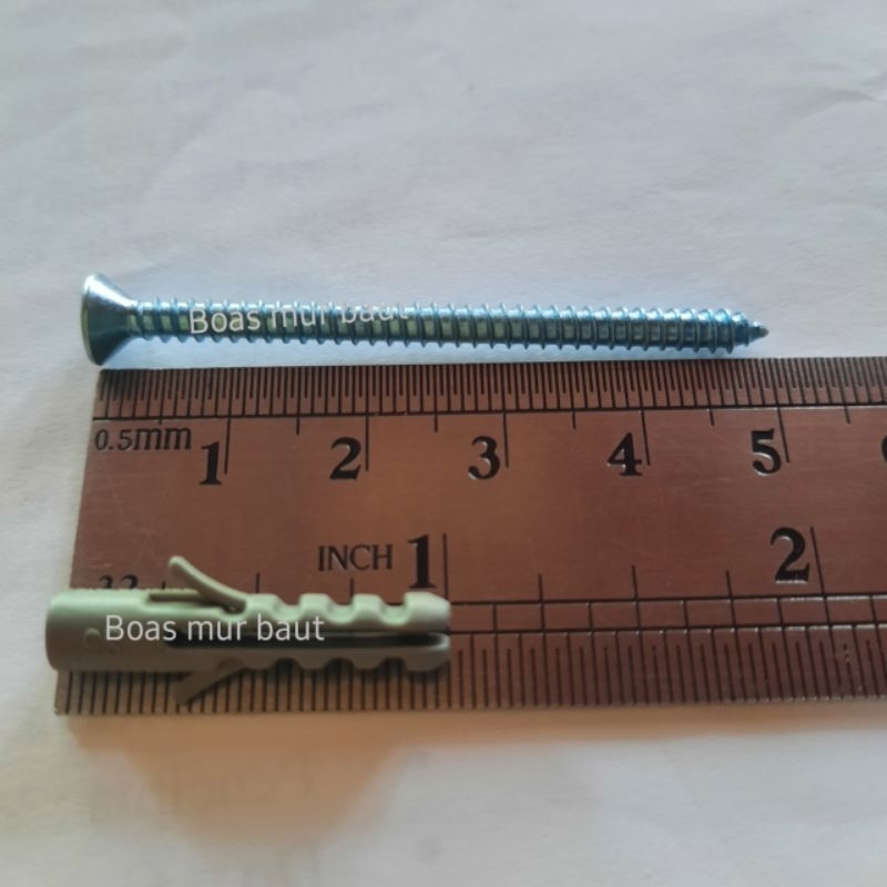 Jual Baut tembok 5cm + S5 isi 10pcs Fab 6x2 boasmurbaut | Shopee Indonesia