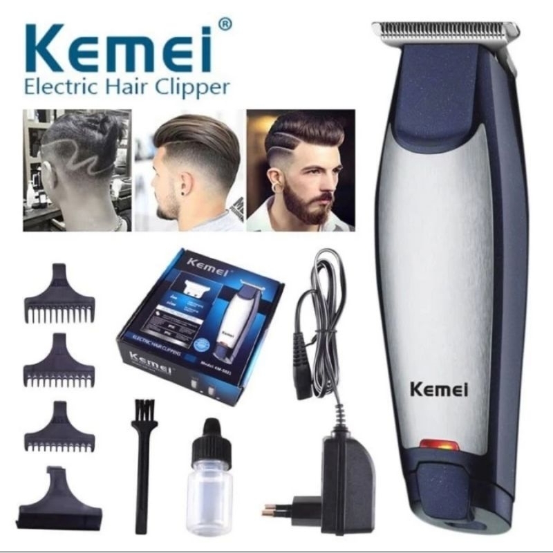 Jual Kemei KM 5021 Hari Clipper Rechargeable Haircut Trimer 3 in 1 ...