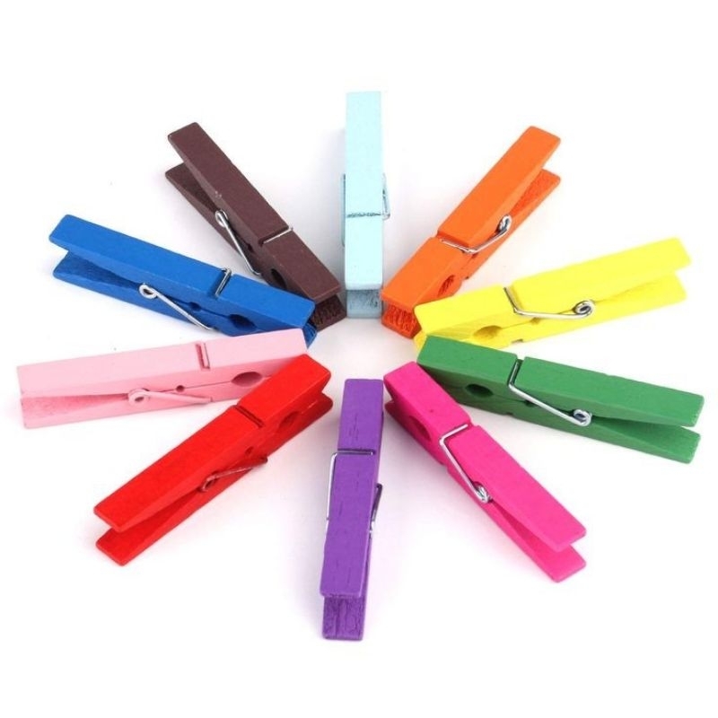 Jual Wooden clip foto polaroid isi 10 pcs | Shopee Indonesia