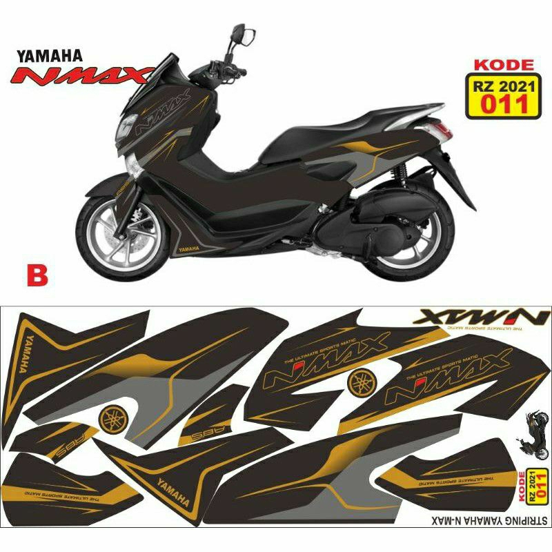 Jual stiker striping custom nmax lama 2015-2019 variasi decal aksesoris ...