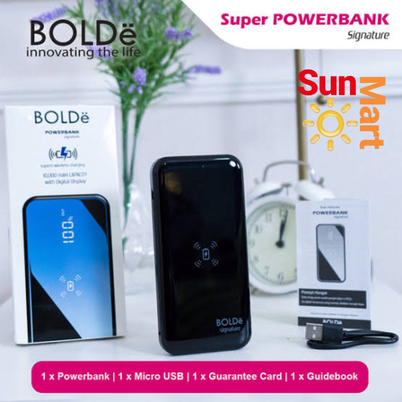 Jual Bolde Power Bank Signature Wireless Charger + LED | Shopee Indonesia