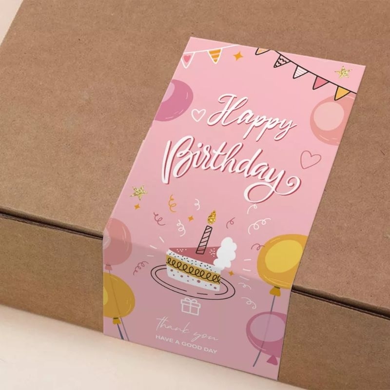 Jual Stiker Happy Birthday Label Thank You Sticker Have a good day ...