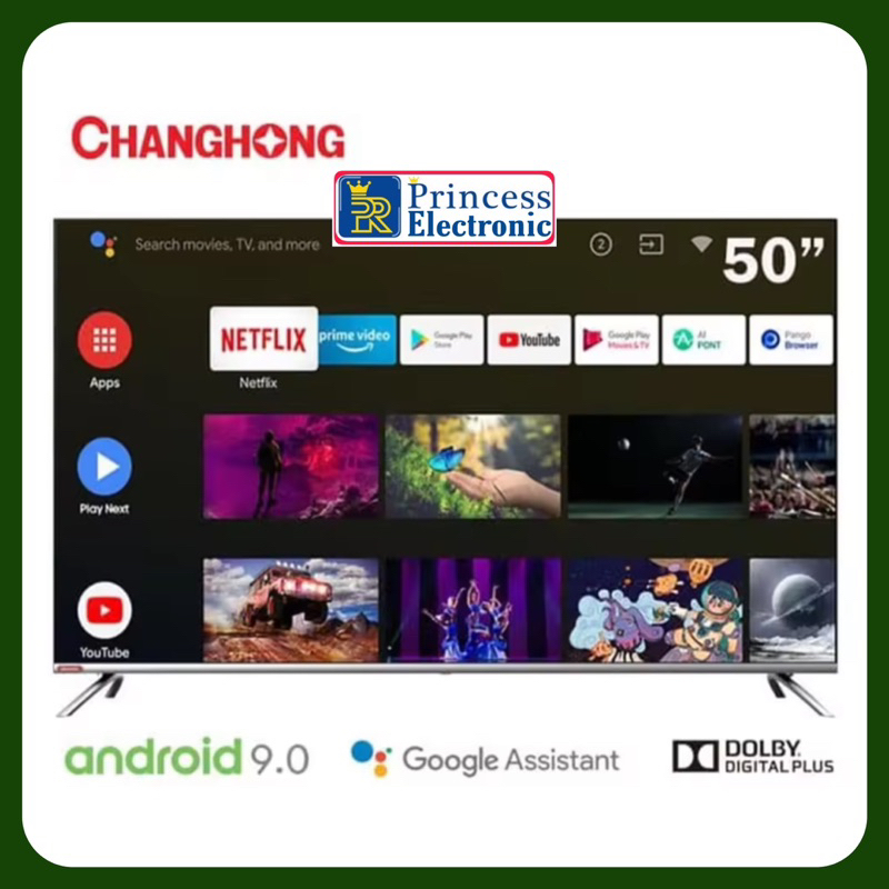 Jual Changhong Framless U50H7 LED TV Android TV 50 Inch UHD TV | Shopee Indonesia