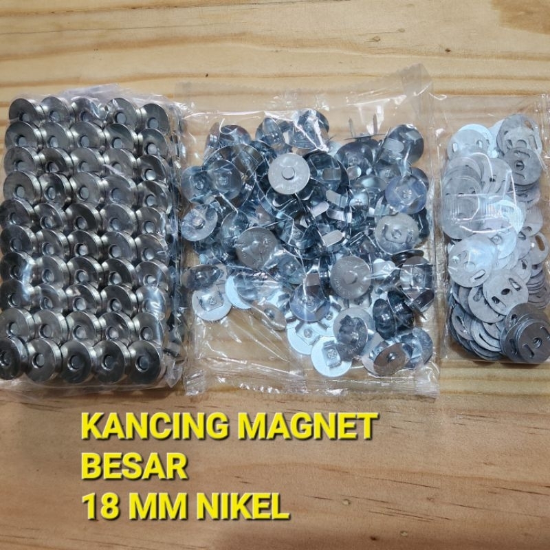 Jual KANCING MAGNET TAS / DOMPET UK.18 MM NIKEL | Shopee Indonesia
