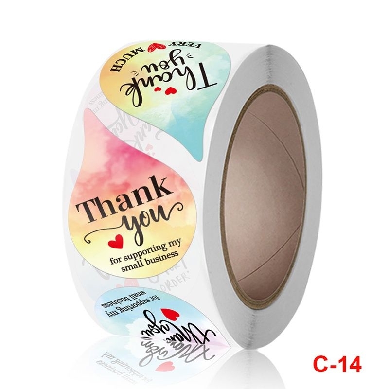 Jual Sticker label thank you sticker label jualan sticker label roll ...