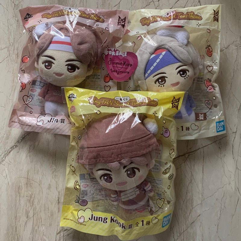 Jual TINYTAN SWEET TIME THEME PLUSH DOLL ICHIBAN KUJI OFFICIAL JIN V JUNGKOOK CUSHION BLANKET ...