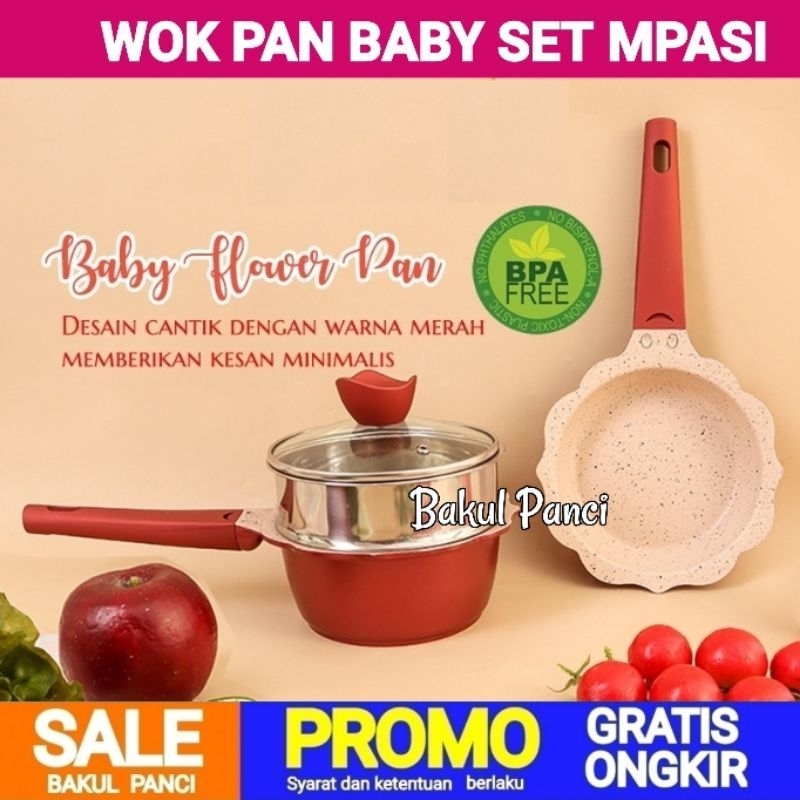 Jual SUNDBABY FLOWER ORGANIC BABY PAN - PANCI SUSU BAYI MPASI - WOK PAN ...