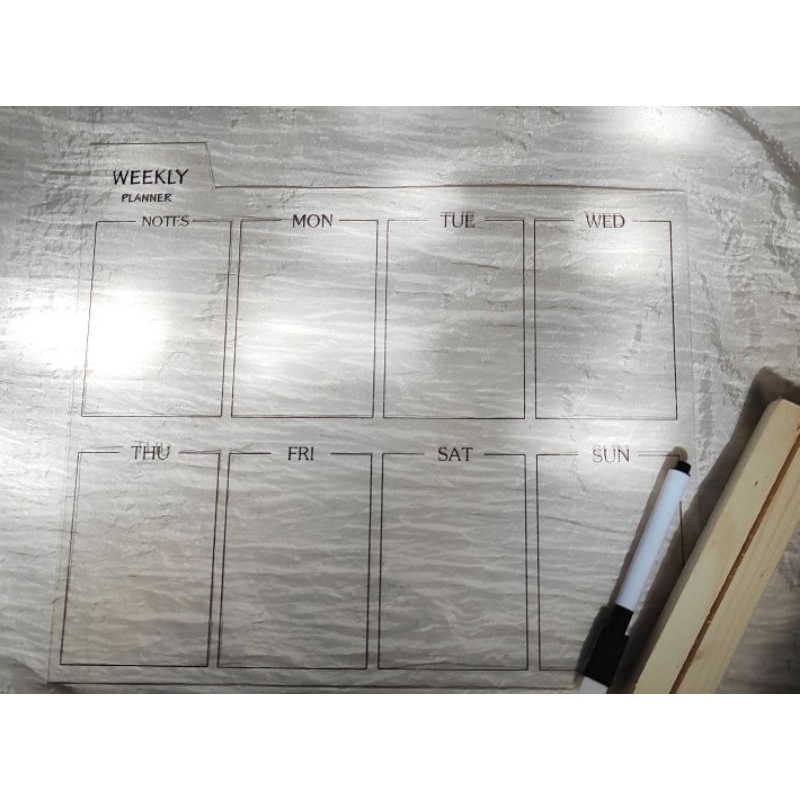 Jual Acrylic planner a4 weekly planner akrilik do to list monthly ...