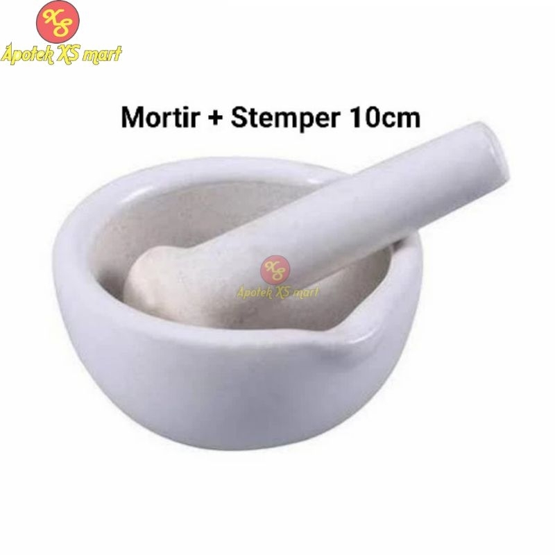 Jual MORTIR 10 CM PLUS STAMPER ALAT PENUMBUK OBAT MERACIK MENGHALUSKAN ...