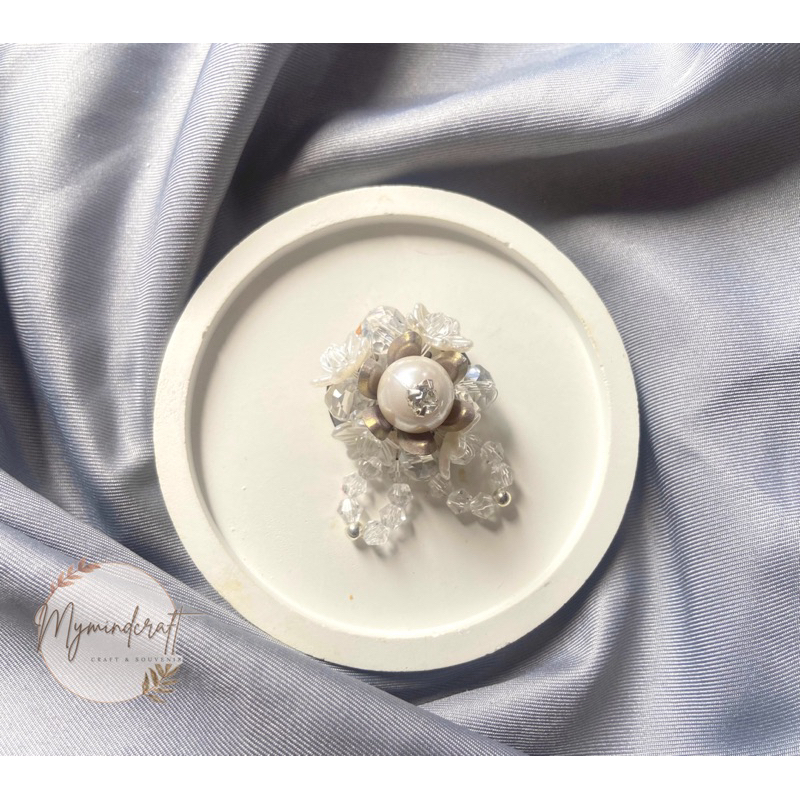 Jual BROS KELOPAK BUNGA | CRYSTAL PLUM BROOCH | BROS HIJAB | BROS DAGU ...