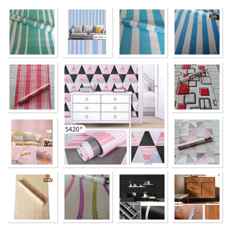 Jual Wallpaper Sticker Dinding Ukuran 45 Cm X 9 5 M Shopee Indonesia