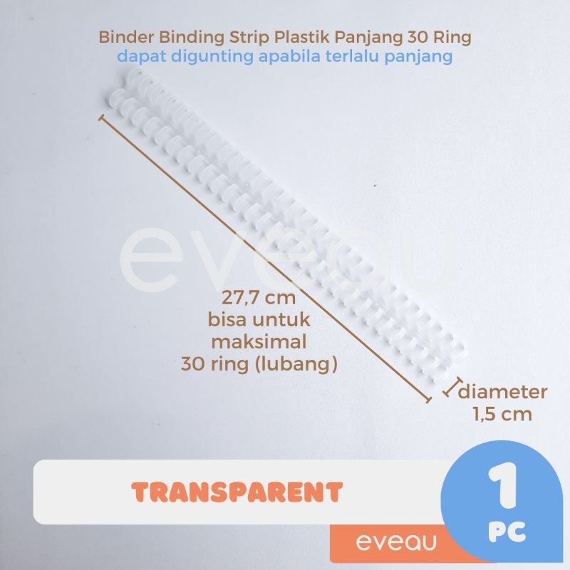 Jual Binder Binding Strip 30 Ring Plastik A5 B5 A4 Warna Pastel Retro ...