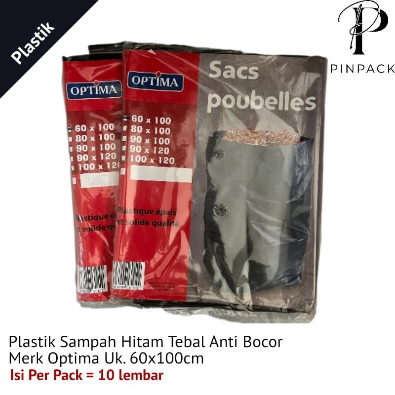 Jual Plastik Sampah Trash Bag Optima Hitam Tebal Ukuran 60x100 isi 10 ...