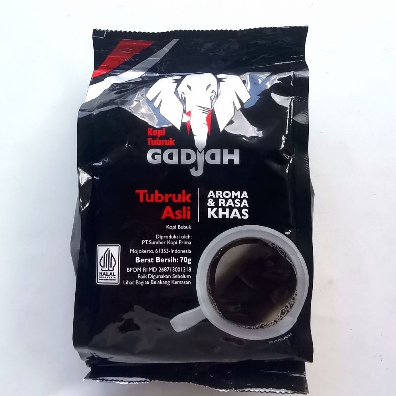 Jual Gadjah Kopi Tubruk Asli 70gr & 138gr - Kopi Hitam Bubuk Asli Cap ...