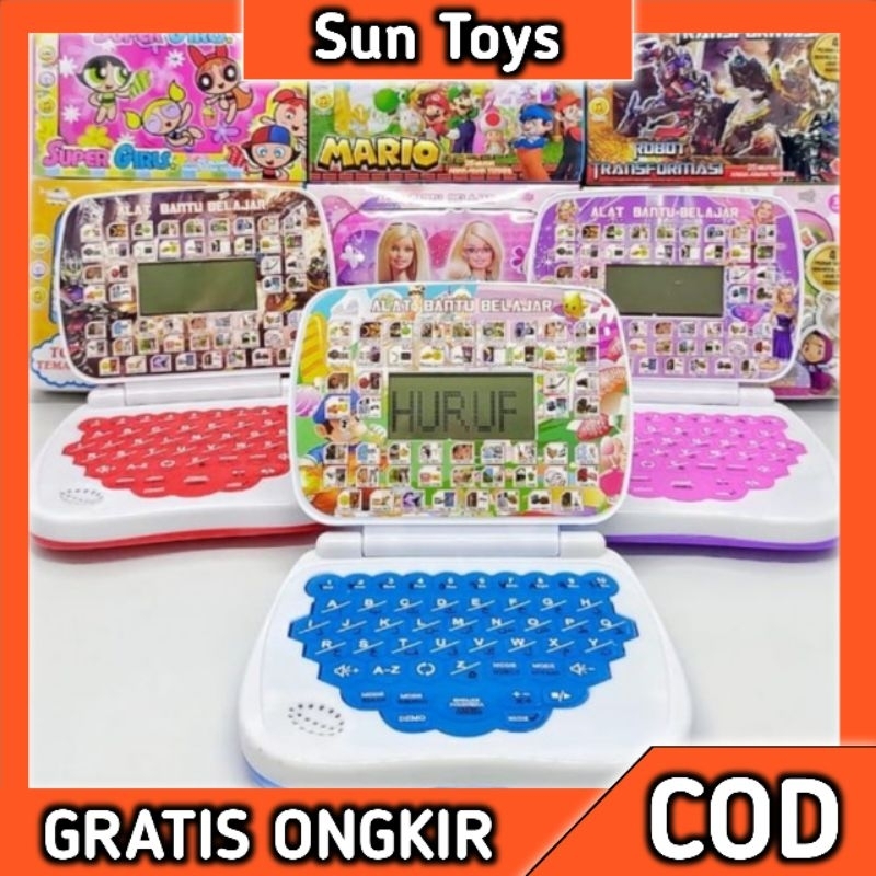 Jual Mainan Edukasi Mini Laptop 4 Bahasa Mainan Anak Cowok Dan ...
