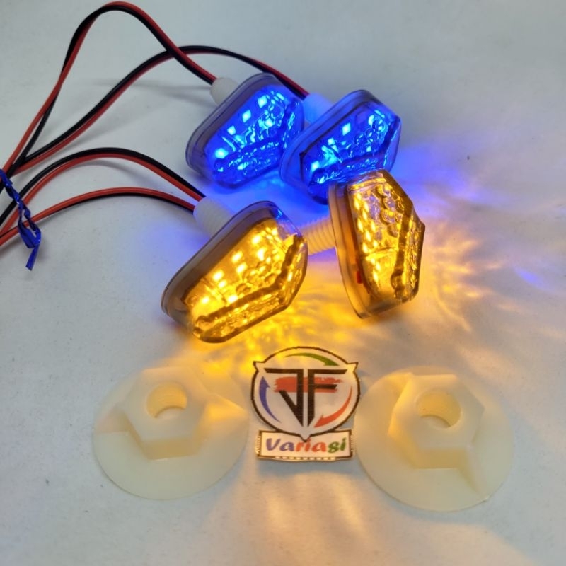 Jual Lampu Sen Tempel Oval Mini Sein LED Universal / Sen LED Tempel Fairing Jempol Buat Semua ...