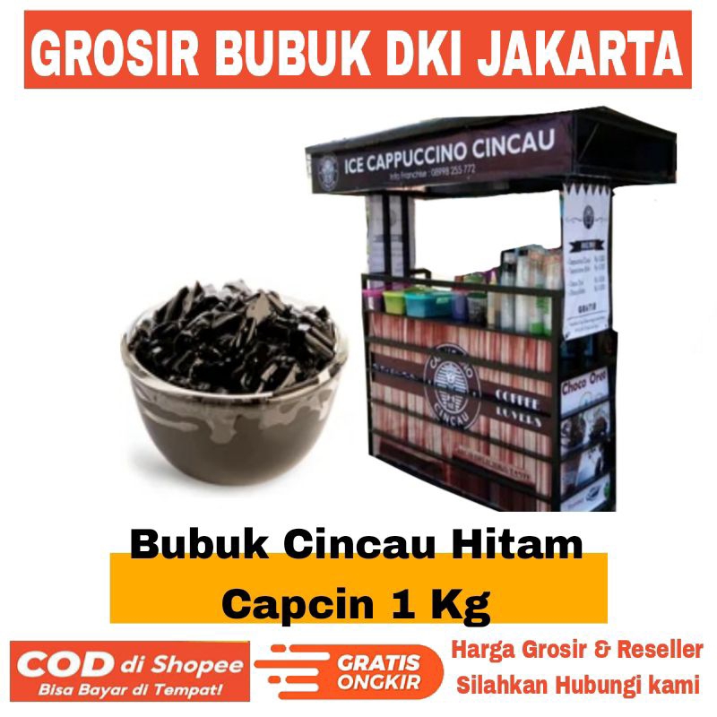 Jual STARBUK Bubuk Cincau Hitam Capcin Cappucino Cincau 1Kg Usaha Es ...