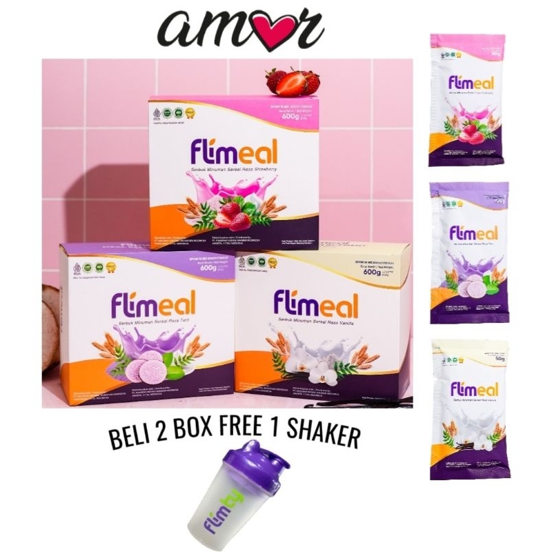 Jual FLIMEAL DARI FLIMTY RASA BARU TARO STRAWBERRY VANILA FREE SHAKER ...
