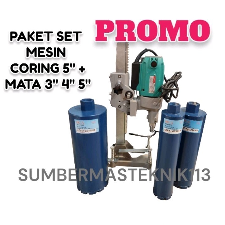 Jual PAKET MESIN BOR CORING 5" + MATA CORING 3" 4" 5" MESIN KORING 5 ...