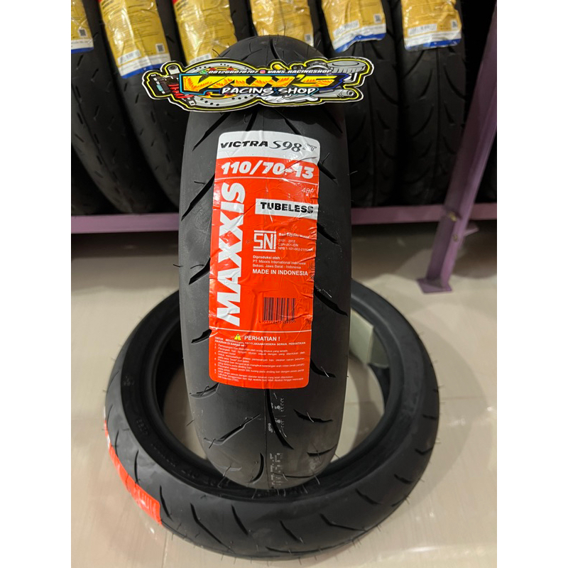 Jual Ban Maxxis 110/70-13 TUBELESS TL Victra S98 ST Ban luar motor ...