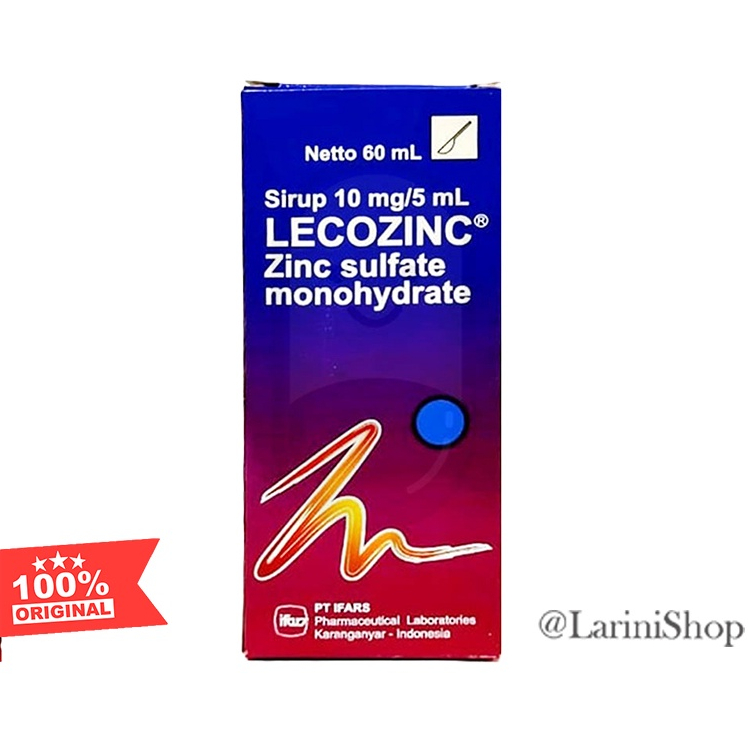 Jual LECOZINC 10MG/5 ML SIRUP 60 ML IFARS | Shopee Indonesia